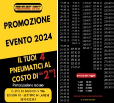 PROMOZIONE EVENTO 2024- IL TUOI 4 PNEUMATICI AL COSTO DI "2"